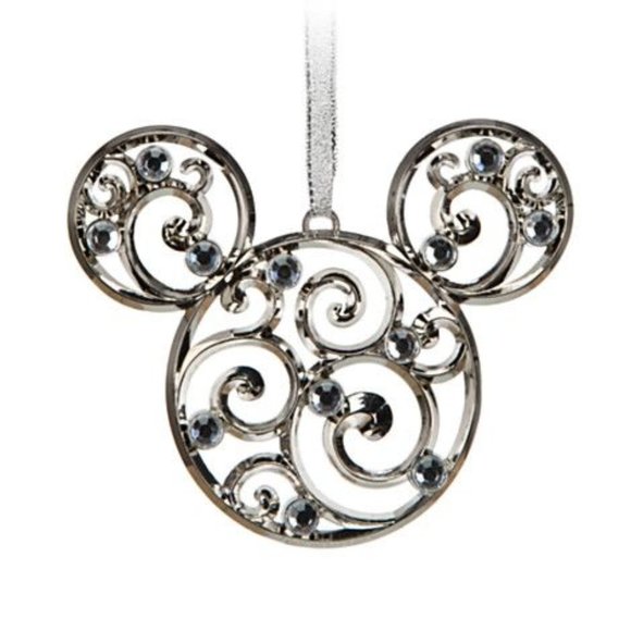 Disney | Holiday | Disney Bohemian Holiday Filigree Silver Mickey Mouse ...